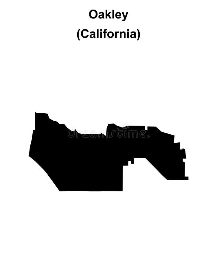 Oakley outline map stock vector. Illustration of contour - 356996890