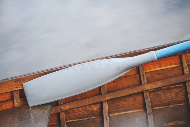 Oar or paddle in boat stock photo. Image of lifestyle - 97164386