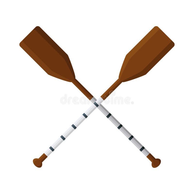 Oars. a Colored Icon of Wooden Oars. Two Crossed Oars Stock Vector ...