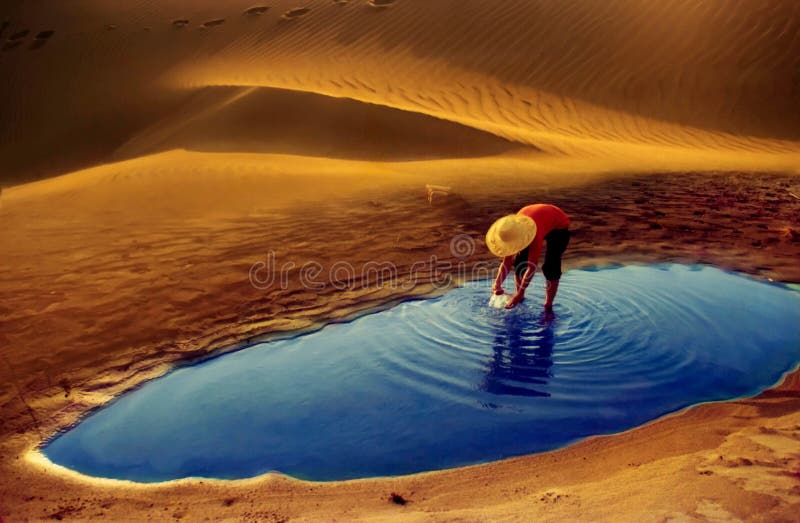 Oase stock foto. Image of indonesië, reis, water, westen - 12947896