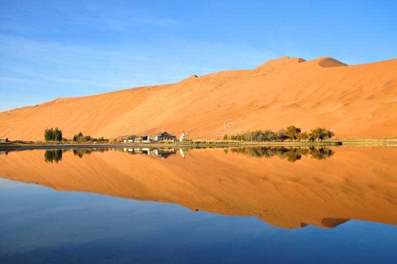 Oase in woestijn stock foto. Image of achtergrond, illustratie - 36820616