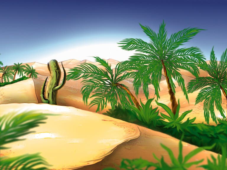 Oasis Drawing Stock Illustrations – 5,575 Oasis Drawing Stock ...