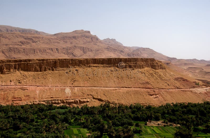 Oasis in the Border of Sahara Stock Image - Image of desert, morocco ...