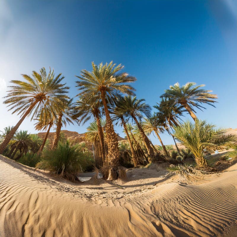 Oasis in the Desert, AI Generated Stock Illustration - Illustration of ...