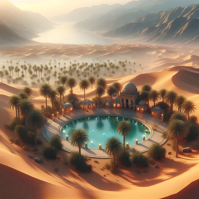 Oasis Desert Arabian Saudi Arabia Ai Generator Stock Photo - Image of generator, desert: 311133292