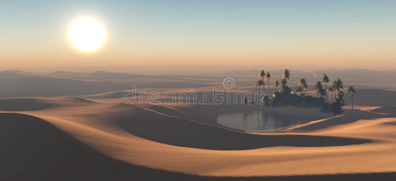 Oasis in the Desert, HDRI, Environment Map, Spherical Panorama Stock ...