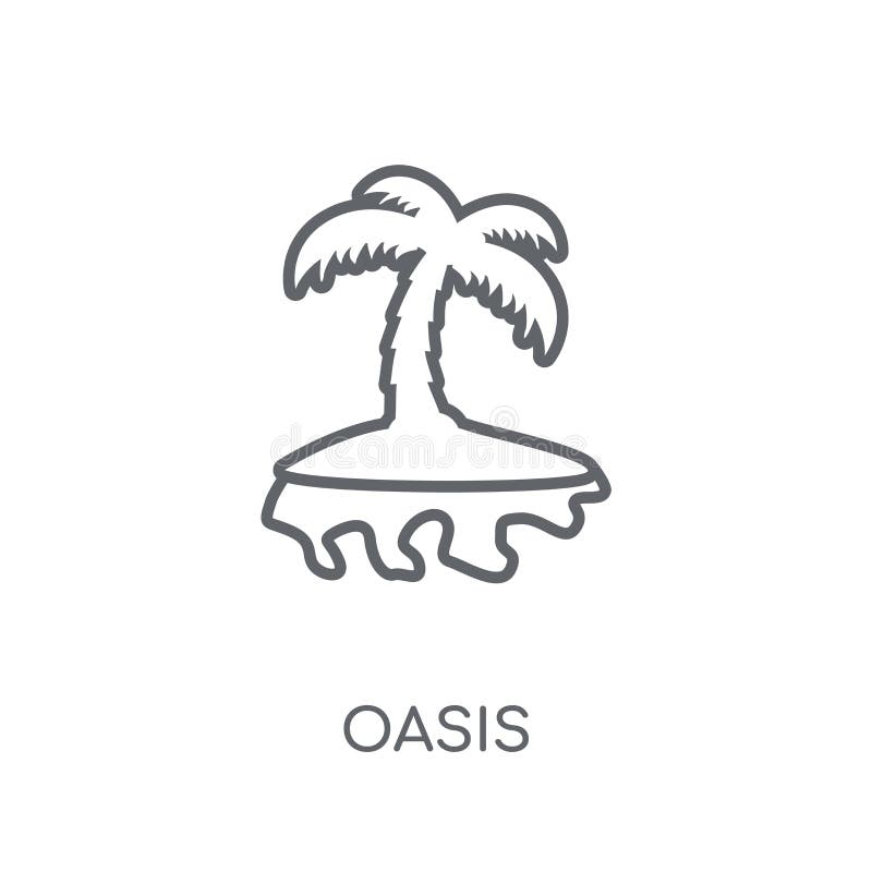 Linear Oasis Icon from Africa Outline Collection. Thin Line Oasis ...