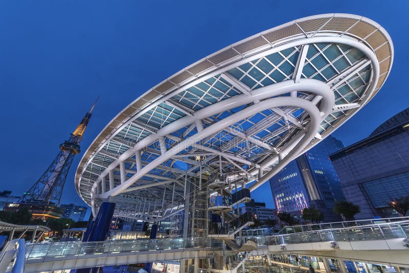 Oasis 21 and Nagoya Tower in Nagoya, Japan. they are Public Location ...
