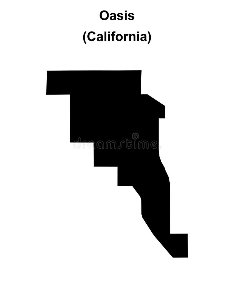 Oasis outline map stock illustration. Illustration of design - 386064992