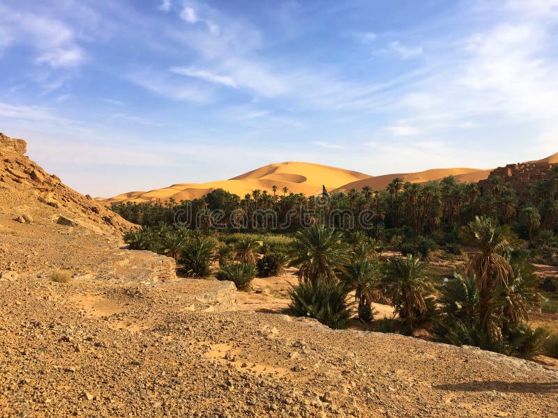 Oasis of Taghit stock image. Image of desert, kabyle - 177642651