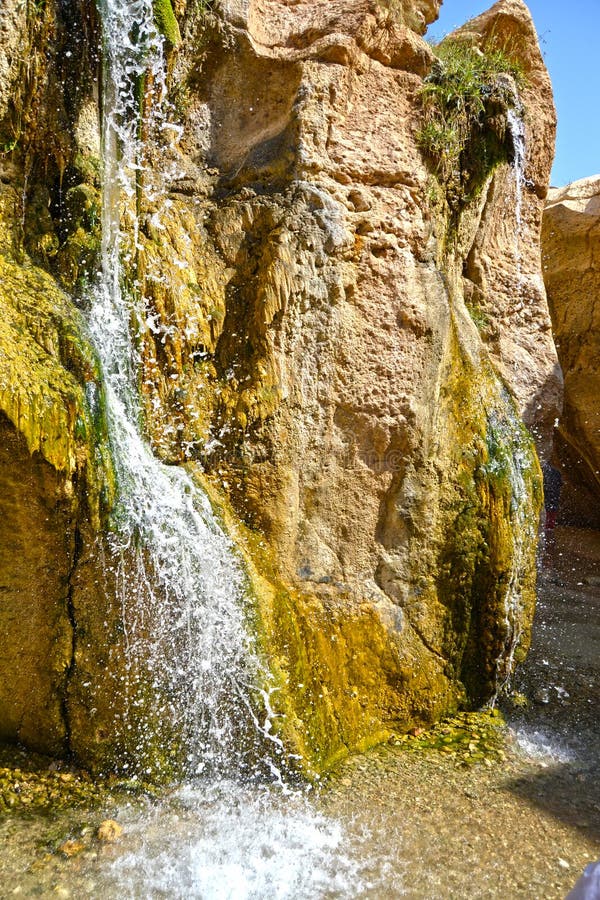 Waterfall in Mountain Oasis Chebika, Tunisia, Africa Stock Image ...