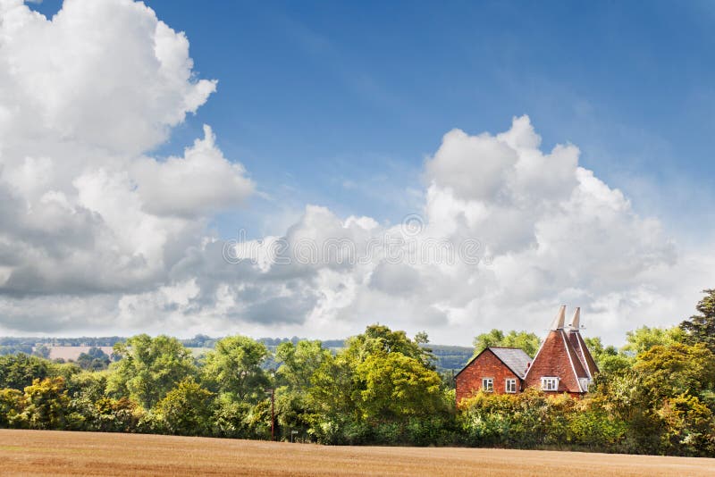 Oast House stock photo. Image of oast, farm, blue, sunlight - 19966880