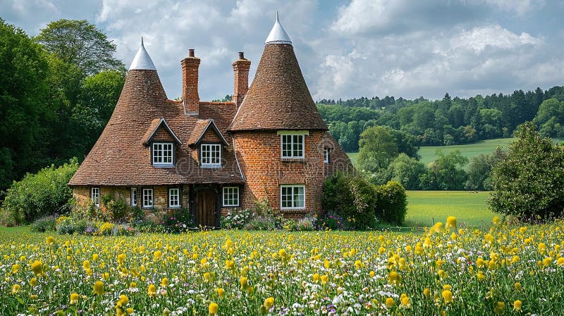 Oast House Exterior Stock Illustrations – 11 Oast House Exterior Stock ...