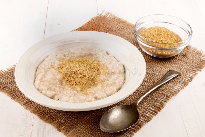 Oat bran with brown sugar stock image. Image of food - 84679353