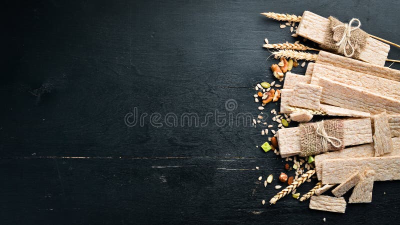 Oat Cereal Bars. Healthy Snacks. Top View Stock Image - Image of muesli ...