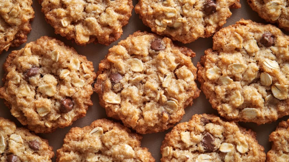 Oat Cookie Closeup Texture Background Stock Photo - Image of recipe ...