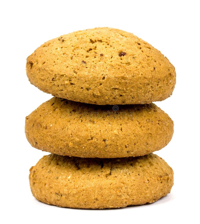 Oat Cookies on White Background Stock Photo - Image of chip, cook: 66409188