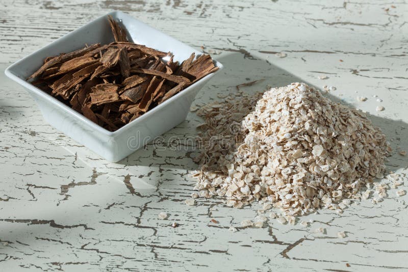 Oat Flakes with Cinnamon Sticks Stock Image - Image of nutrition ...