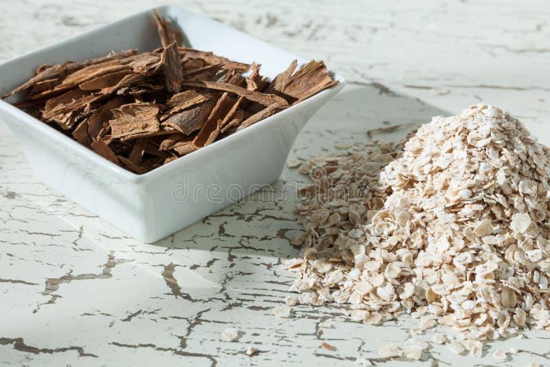 Oat Flakes with Cinnamon Sticks Stock Photo - Image of natural, diet ...