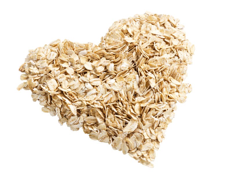 Oat Flakes Heart Angle Shot Stock Photo - Image of shape, spotted: 26852688