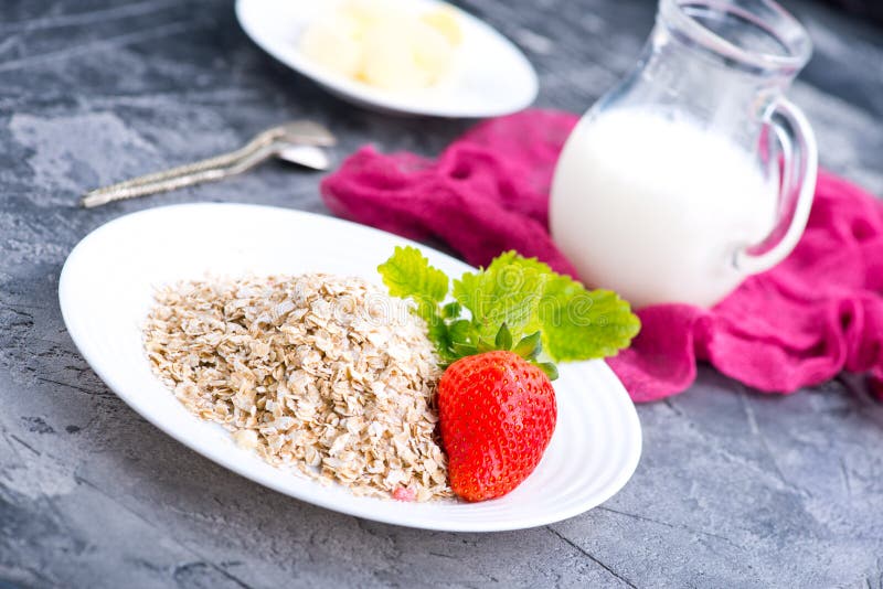 Oat flakes stock photo. Image of cooked, english, chopped - 98643802