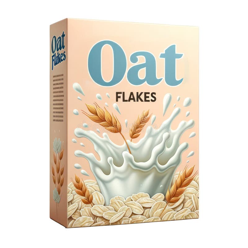 Corn Flakes Package Box Isolated on White Transparent Background Stock ...