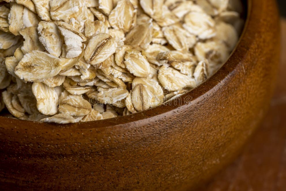 Oat Flakes Poured on the Kitchen Table Stock Image - Image of food ...