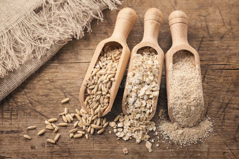 Oat flakes, seeds and bran stock photo. Image of muesli - 59499660