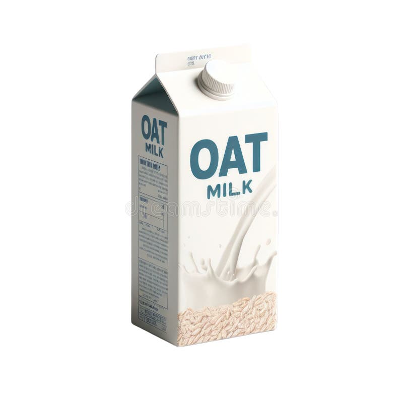 Oat Milk Carton Box Isolated on White Transparent Background 库存例证 - 插画 ...
