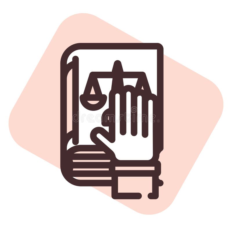 Oath law, icon stock vector. Illustration of icon, pledge - 259395412