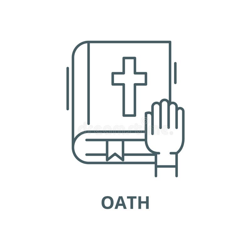 Oath Vector Line Icon, Linear Concept, Outline Sign, Symbol Stock ...