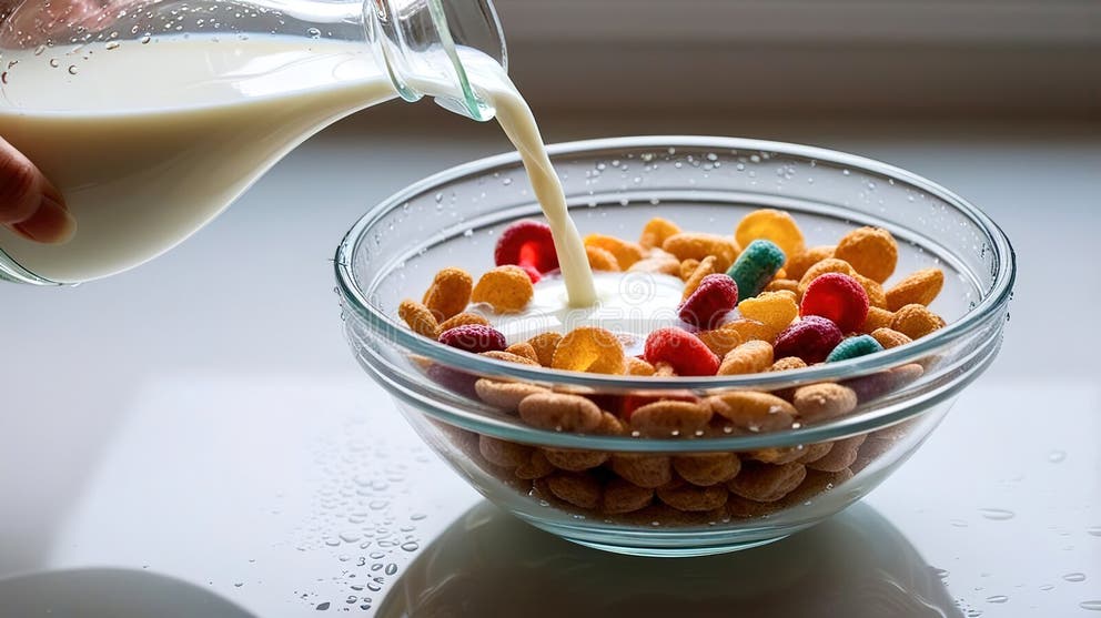 Oatmeal for Breakfast with Milk Stock Image - Image of cereal, milk ...