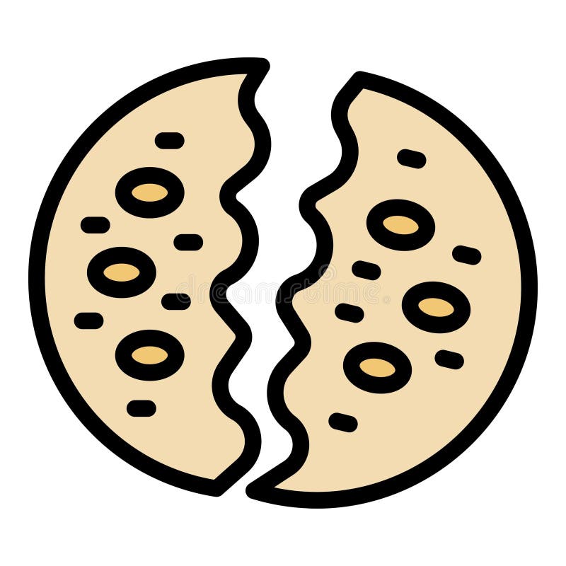 Oatmeal Cookie Breaking Apart Showing Chocolate Chips Stock Vector ...