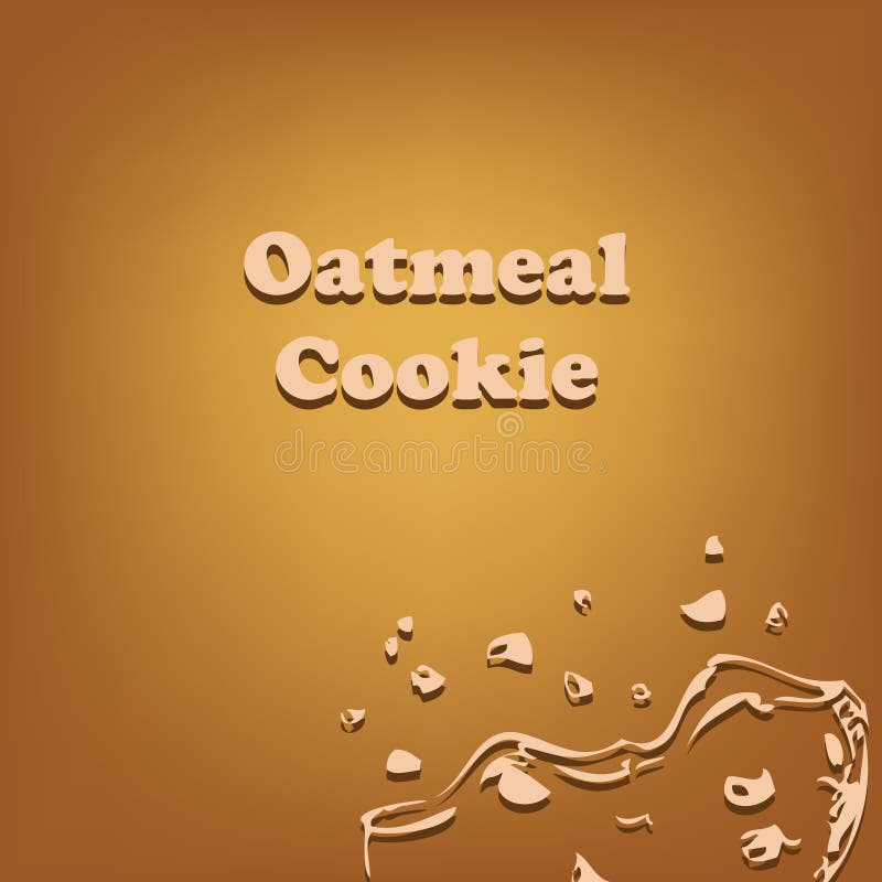 Oatmeal Cookie Illustration Stock Vector - Illustration of pastry ...