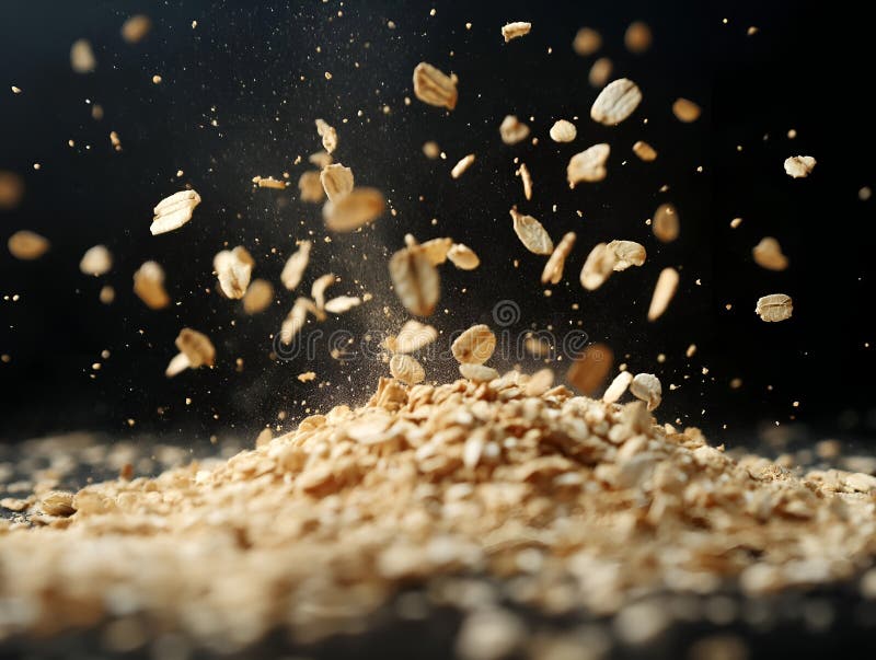 Oatmeal Explosion, Food Photography, Dynamic Composition Stock ...