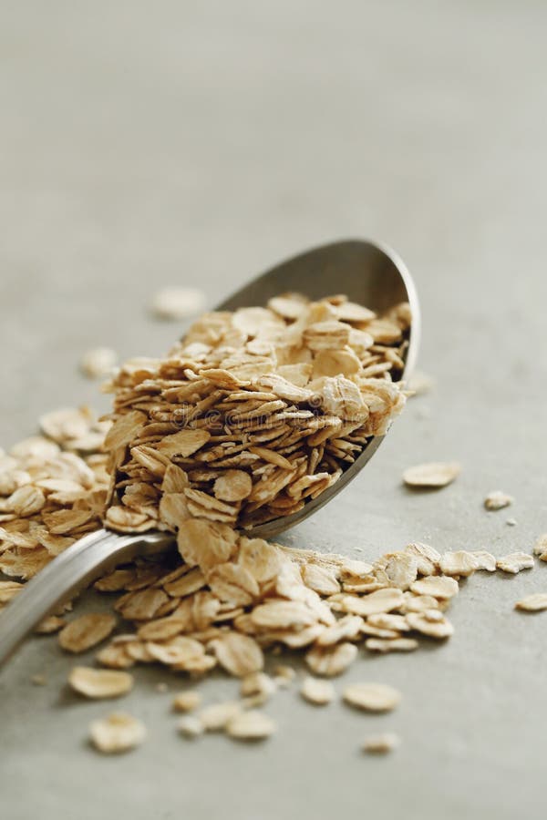 Oatmeal stock image. Image of spoon, breakfast, ingredient - 89894993