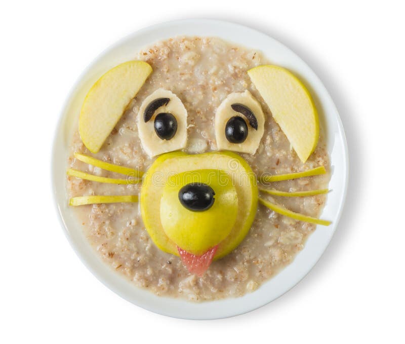 Oatmeal with fruit stock image. Image of meal, organic - 87799265