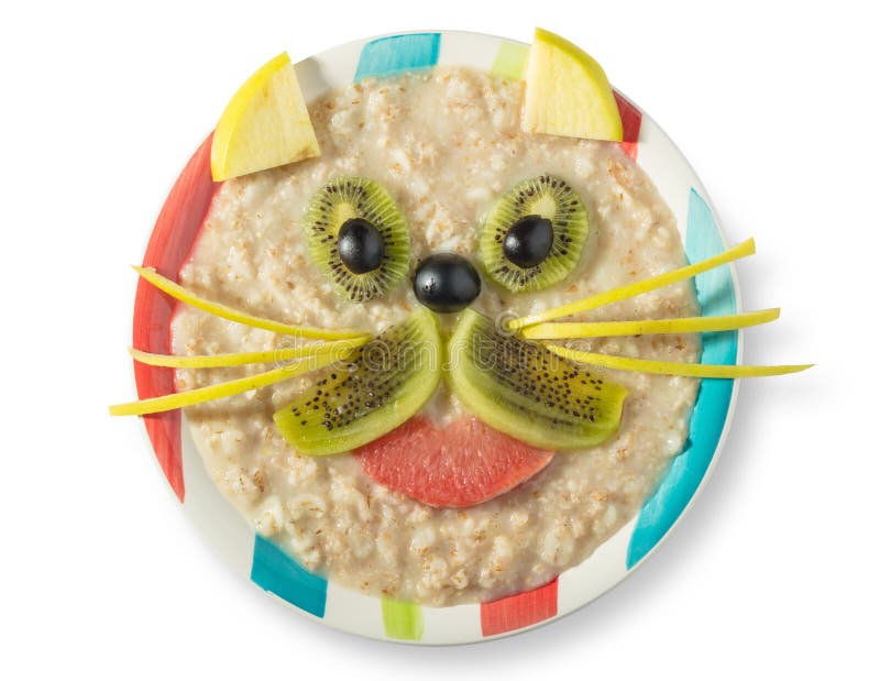 Oatmeal with fruit stock photo. Image of colorful, milk - 87799500