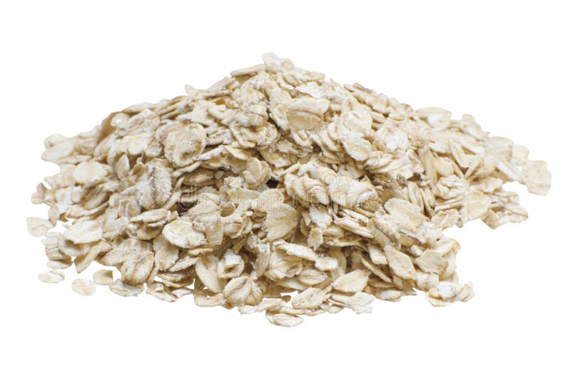 Oatmeal, Isolated on White Background. Stock Image - Image of ...