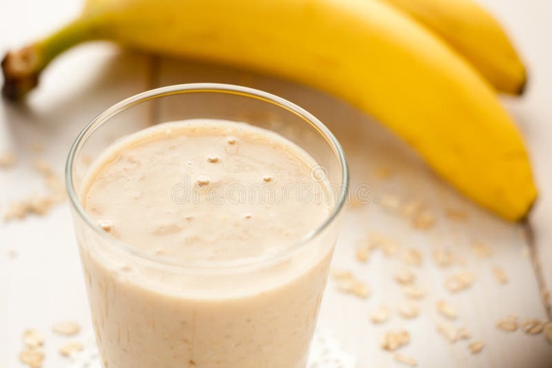 Oatmeal milkshake stock photo. Image of fruit, homemade - 15930612