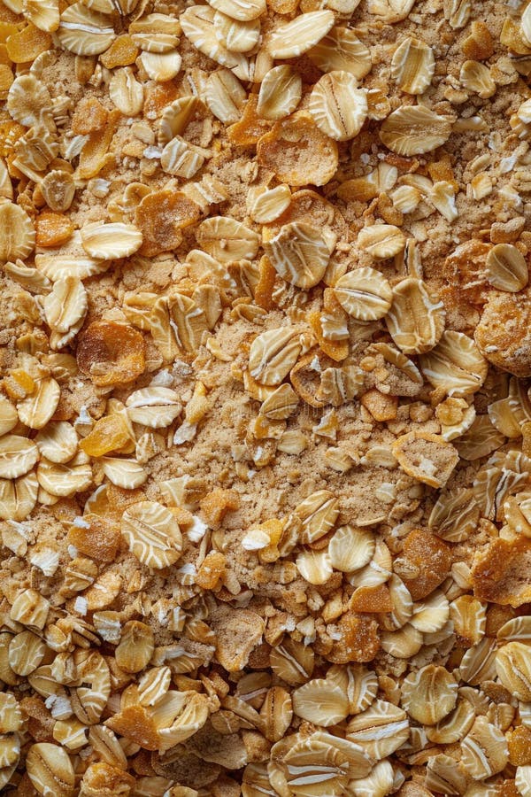 Oatmeal mixture close-up stock image. Image of color - 375178531