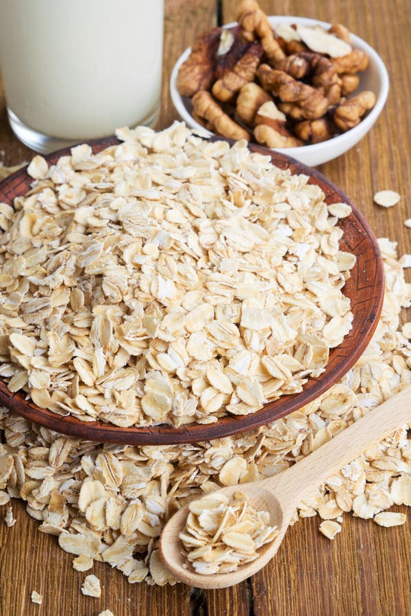 Oatmeal stock image. Image of crop, hazelnut, closeup - 65068385