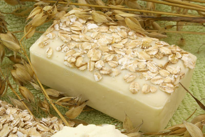 Oatmeal Soap stock image. Image of purified, medicine - 17983503
