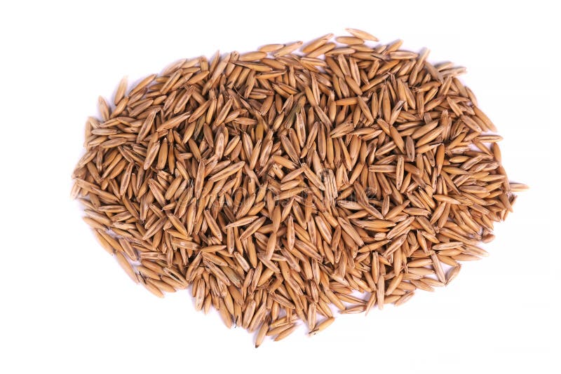 Oats Grain Rice in Cup on Natural Woode Background Stock Image - Image ...