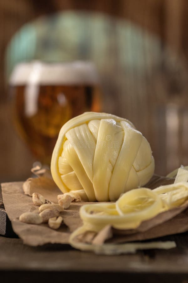 Oaxaca Cheese. Traditional Mexican Cheese Made from Cow`s Milk Stock ...