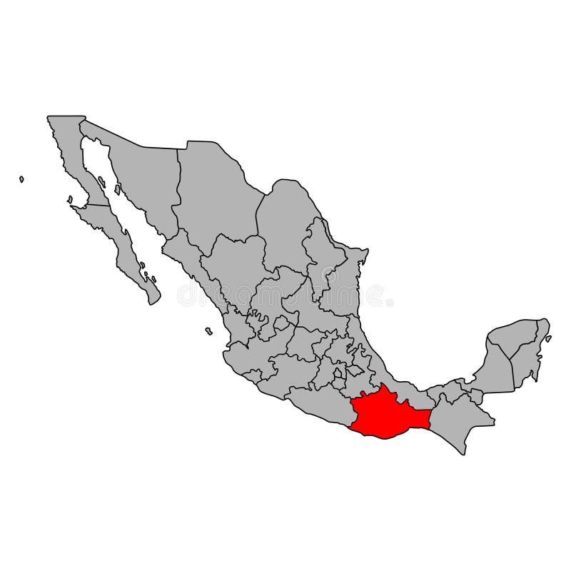 Oaxaca of Mexico Map Shape, Travel Web Concept Icon Vector Illustration ...