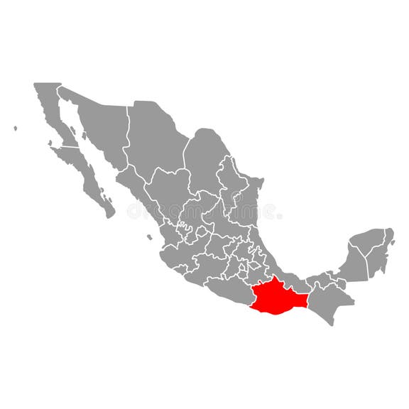 Oaxaca of Mexico Map Shape, Travel Web Concept Icon Vector Illustration ...