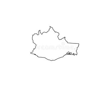 Oaxaca Outline Map Mexico State Stock Vector - Illustration of isolated ...