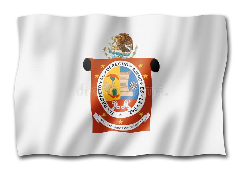 Oaxaca state flag, Mexico stock illustration. Illustration of texture ...