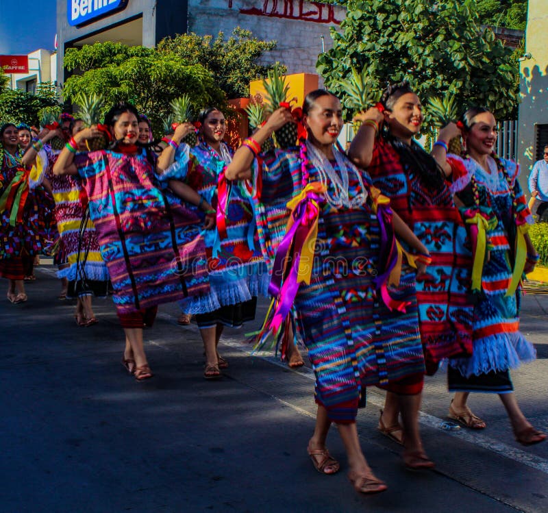 Oaxaca women celebrating editorial stock photo. Image of crowd - 192830828